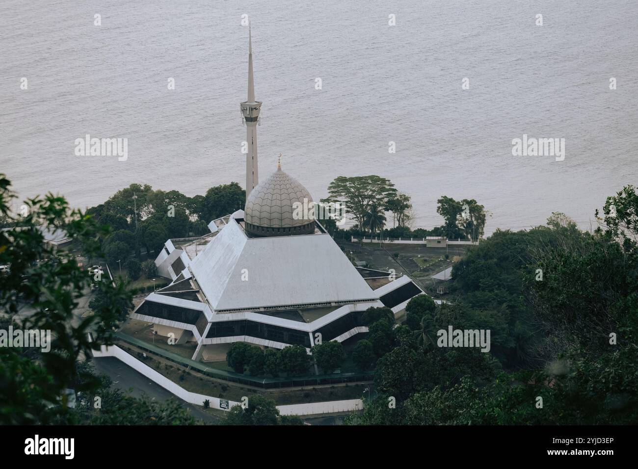 Sandakan District Mosque aerial view Sabah Malaysia Stock Photo - Alamy