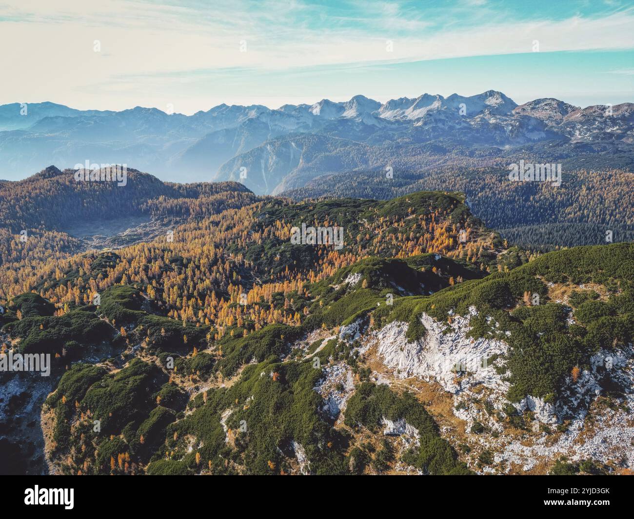 Fantastic autumn mountain views in Triglav national park, red autumn ...