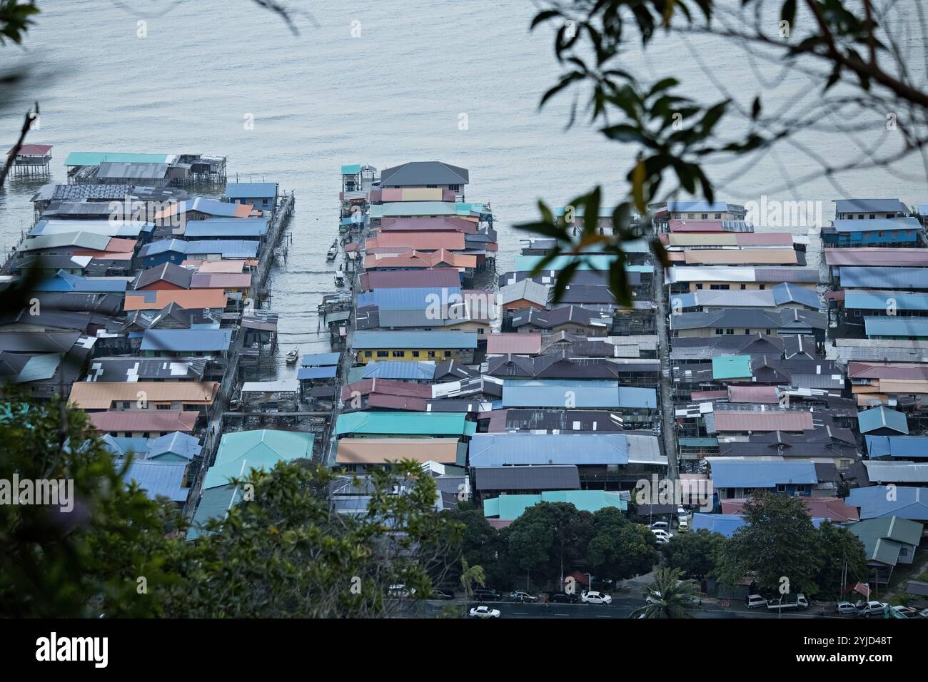 Aerial view old slum village hi-res stock photography and images - Alamy