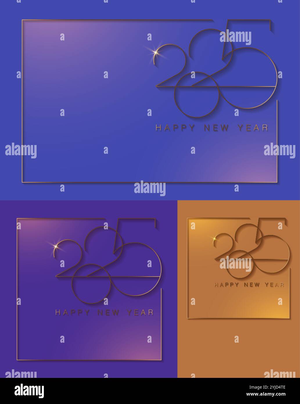 Set 2025 happy new Stock Vector Images - Alamy