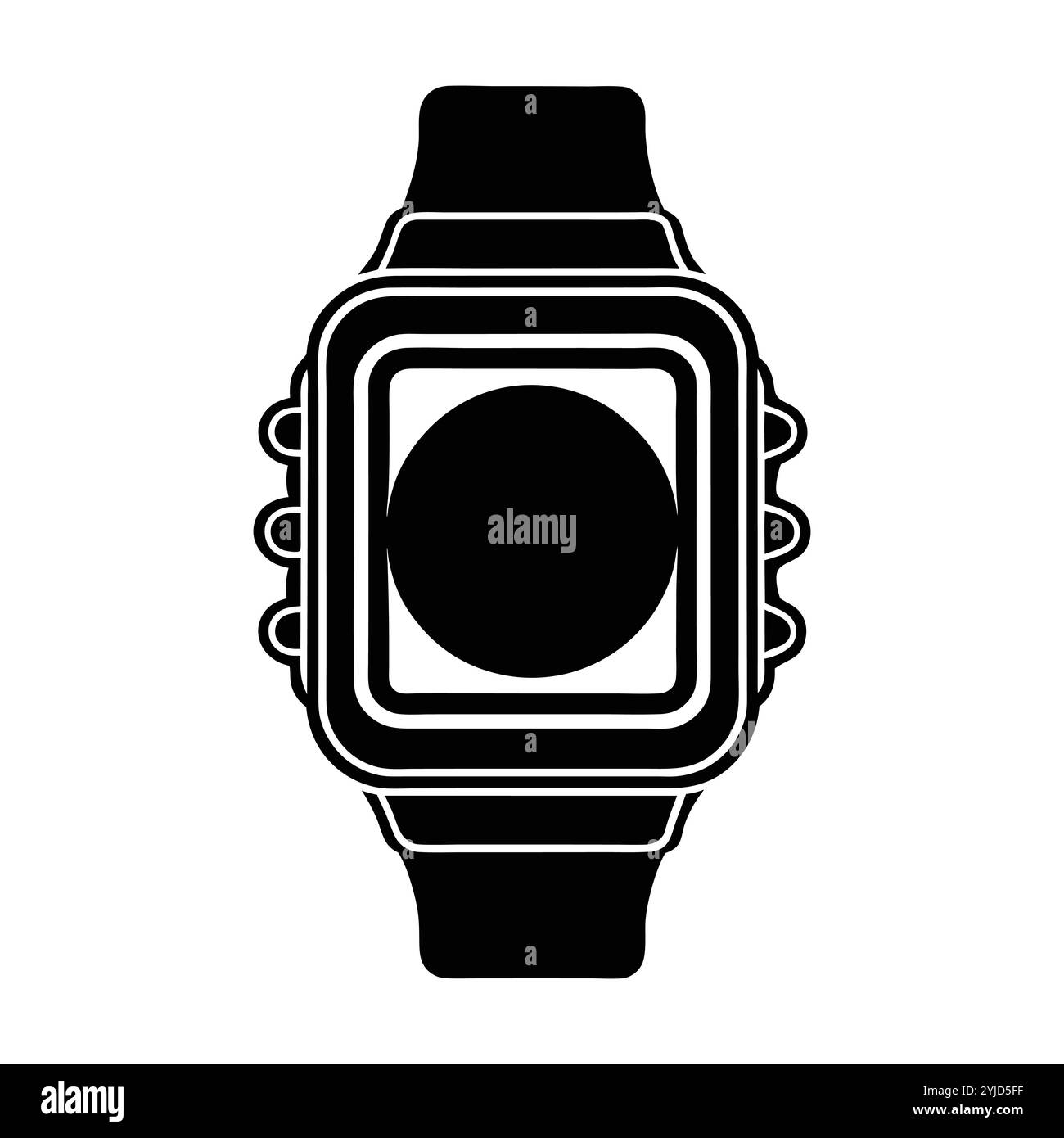 Man watch face illustration Black and White Stock Photos & Images - Alamy