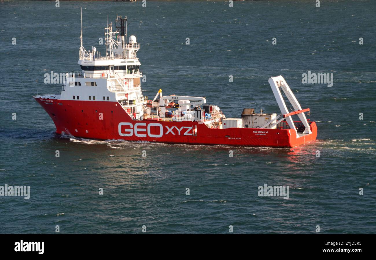 'Geo Ocean VII' a Research/Survey Seismic Support Vessel Sailing into ...