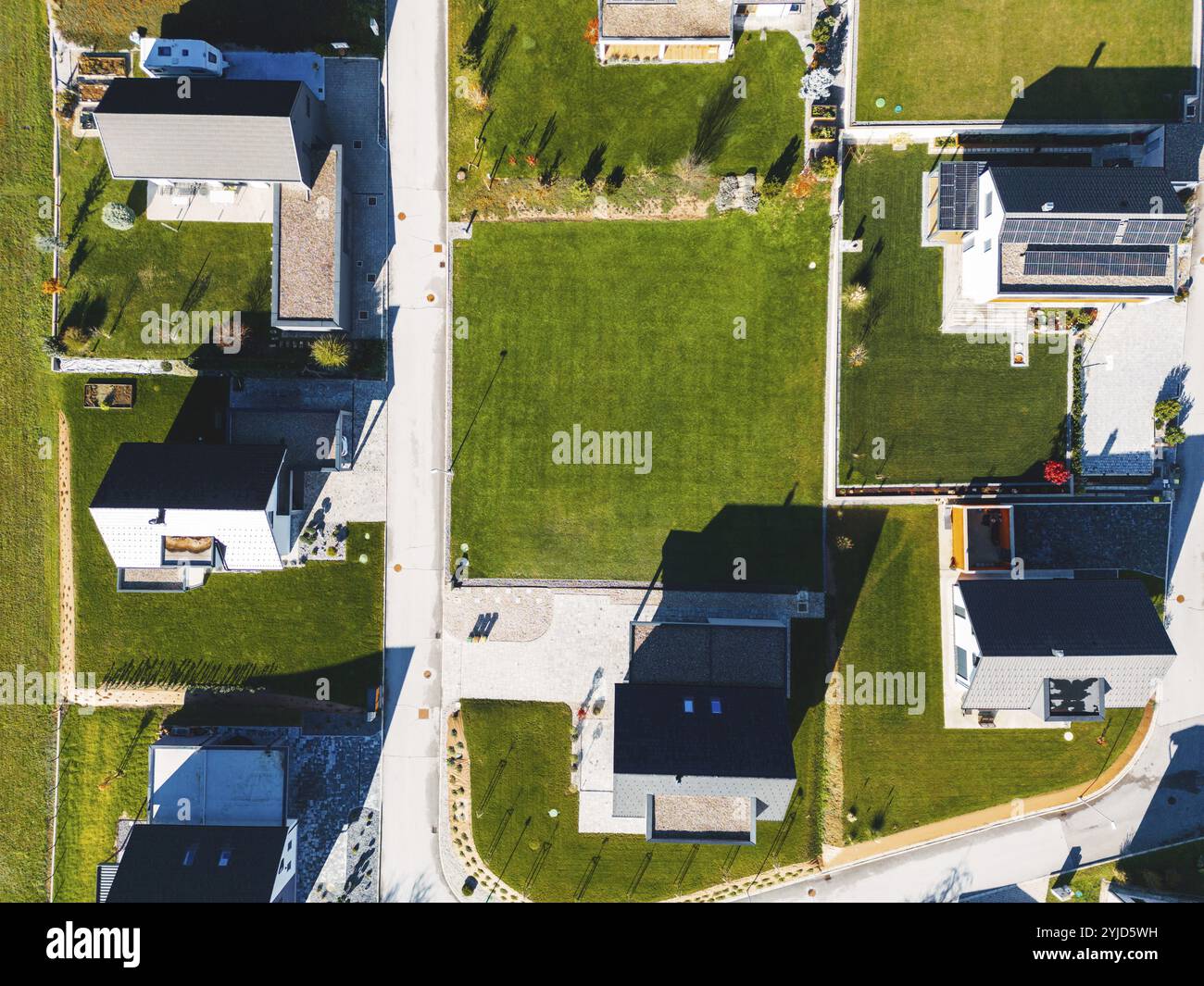 Suburbia from air drone flies hi-res stock photography and images - Alamy