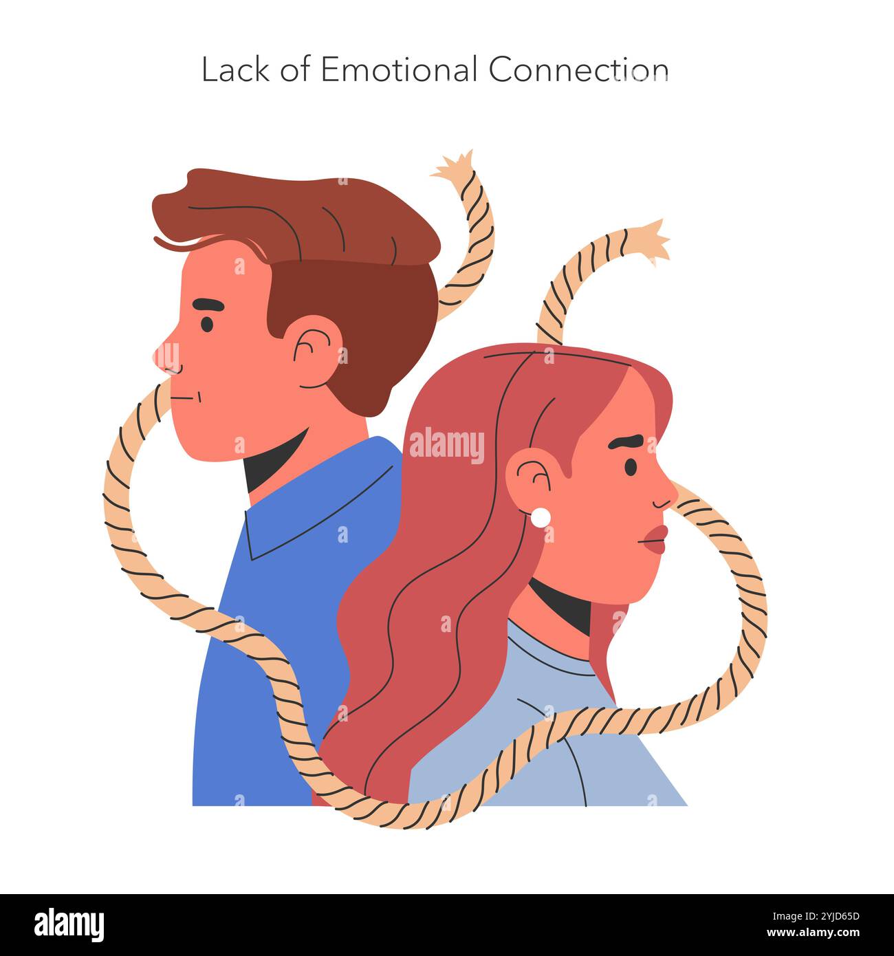 Infidelity concept. A visual metaphor on the lack of emotional ...