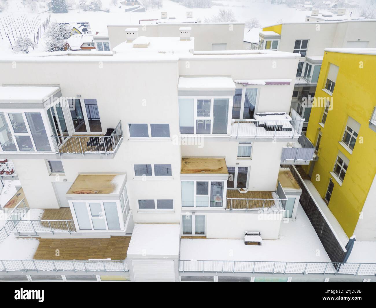 Newly build apartment complex, modern architecture, residential ...