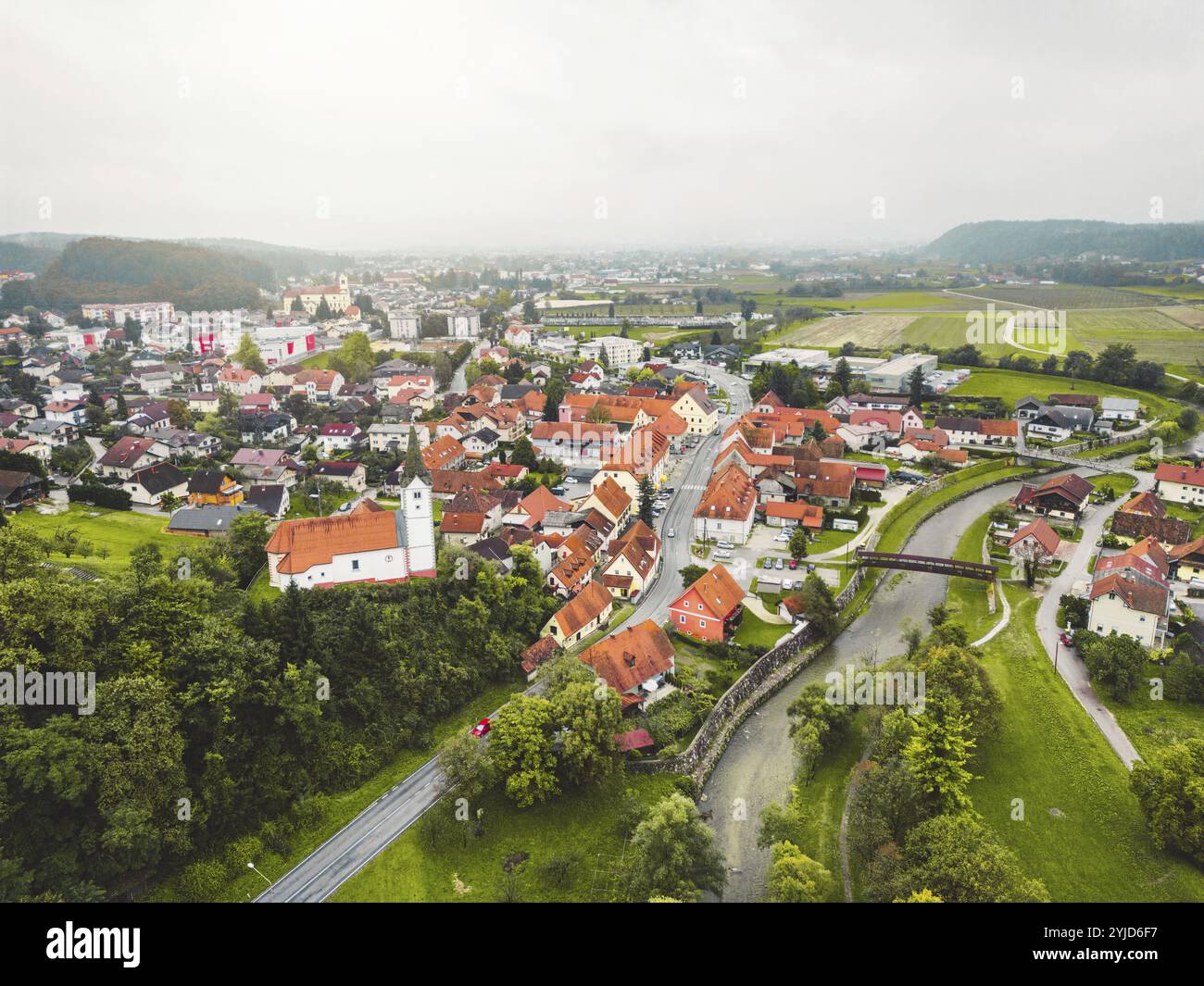 Top down view small town hi-res stock photography and images - Alamy
