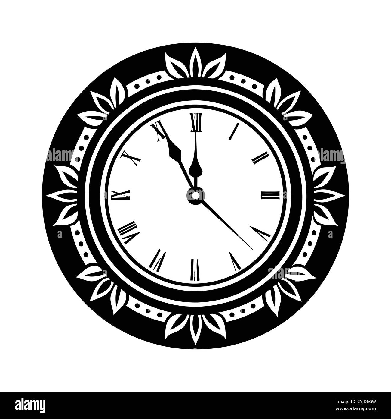 Clock silhouette Cut Out Stock Images & Pictures - Alamy