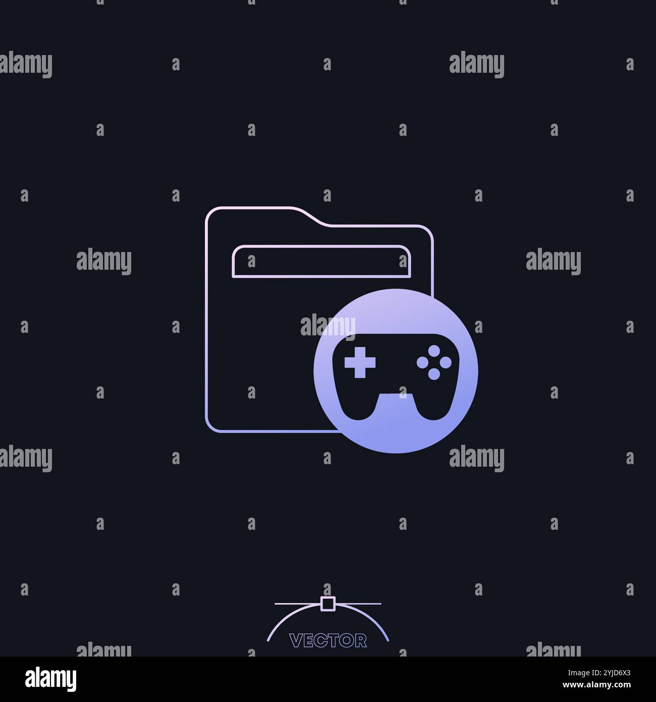 game folder icon with gradient Stock Vector Image & Art - Alamy