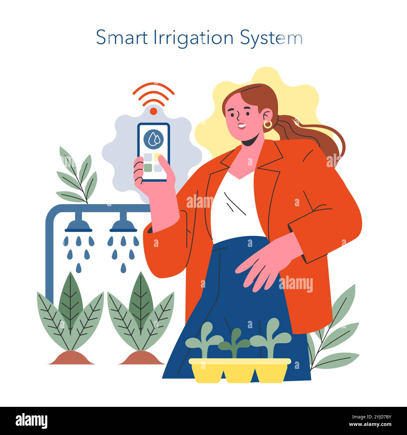 Watering system home Stock Vector Images - Alamy