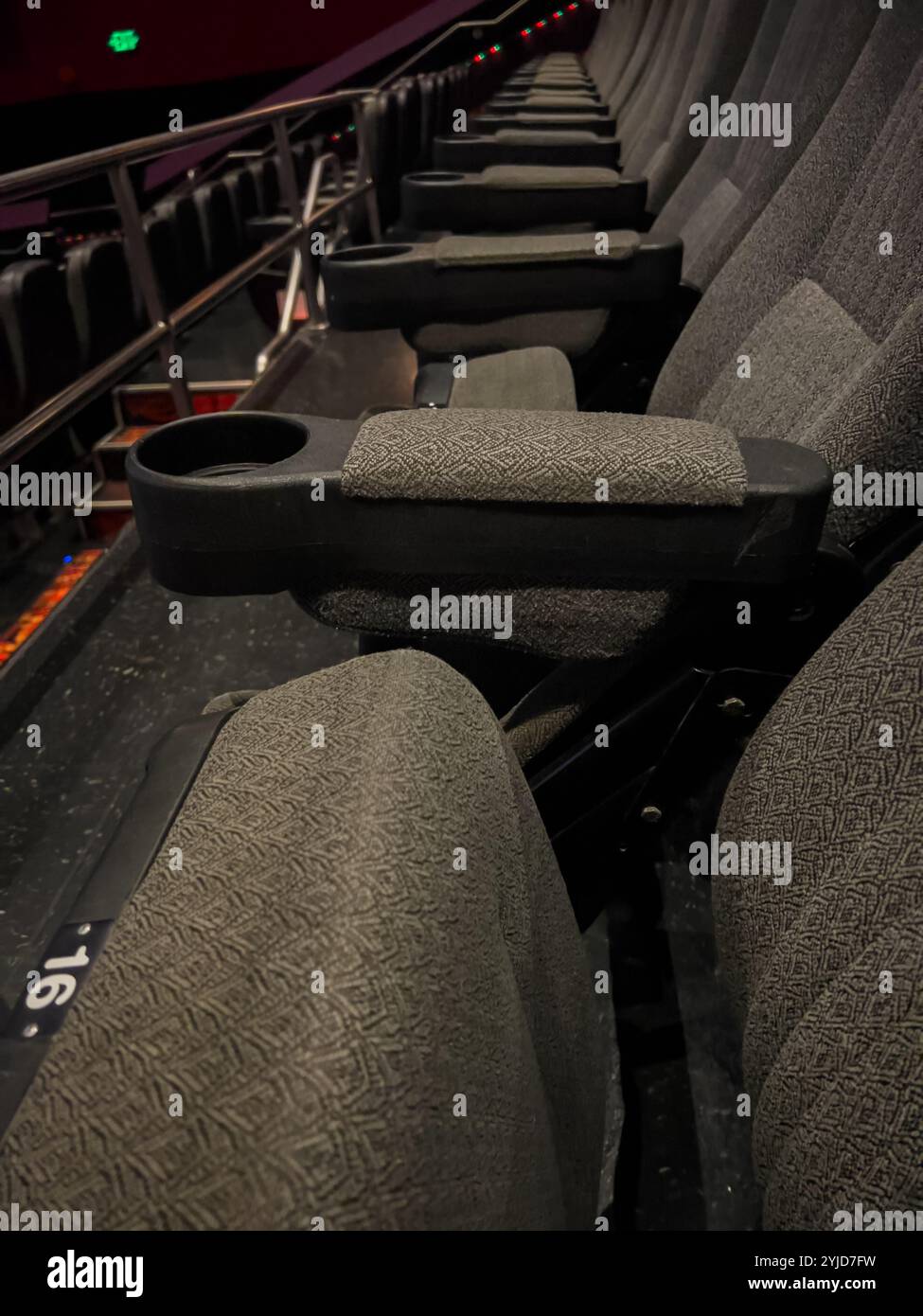 Empty Theater Seating Row in a Modern Cinema Stock Photo - Alamy