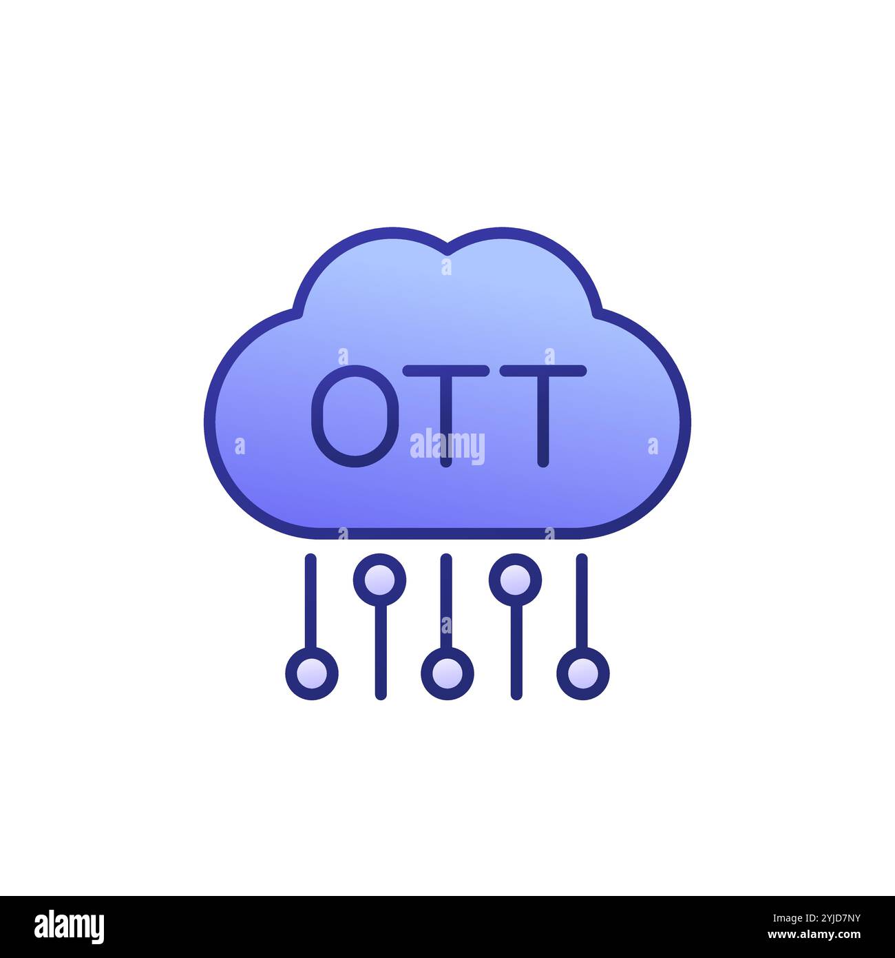 OTT media platform icon with a cloud Stock Vector Image & Art - Alamy