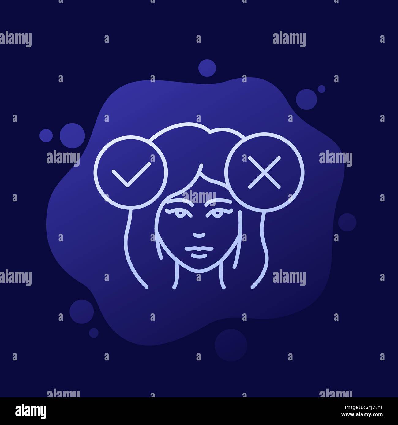 Woman making a decision Stock Vector Images - Alamy