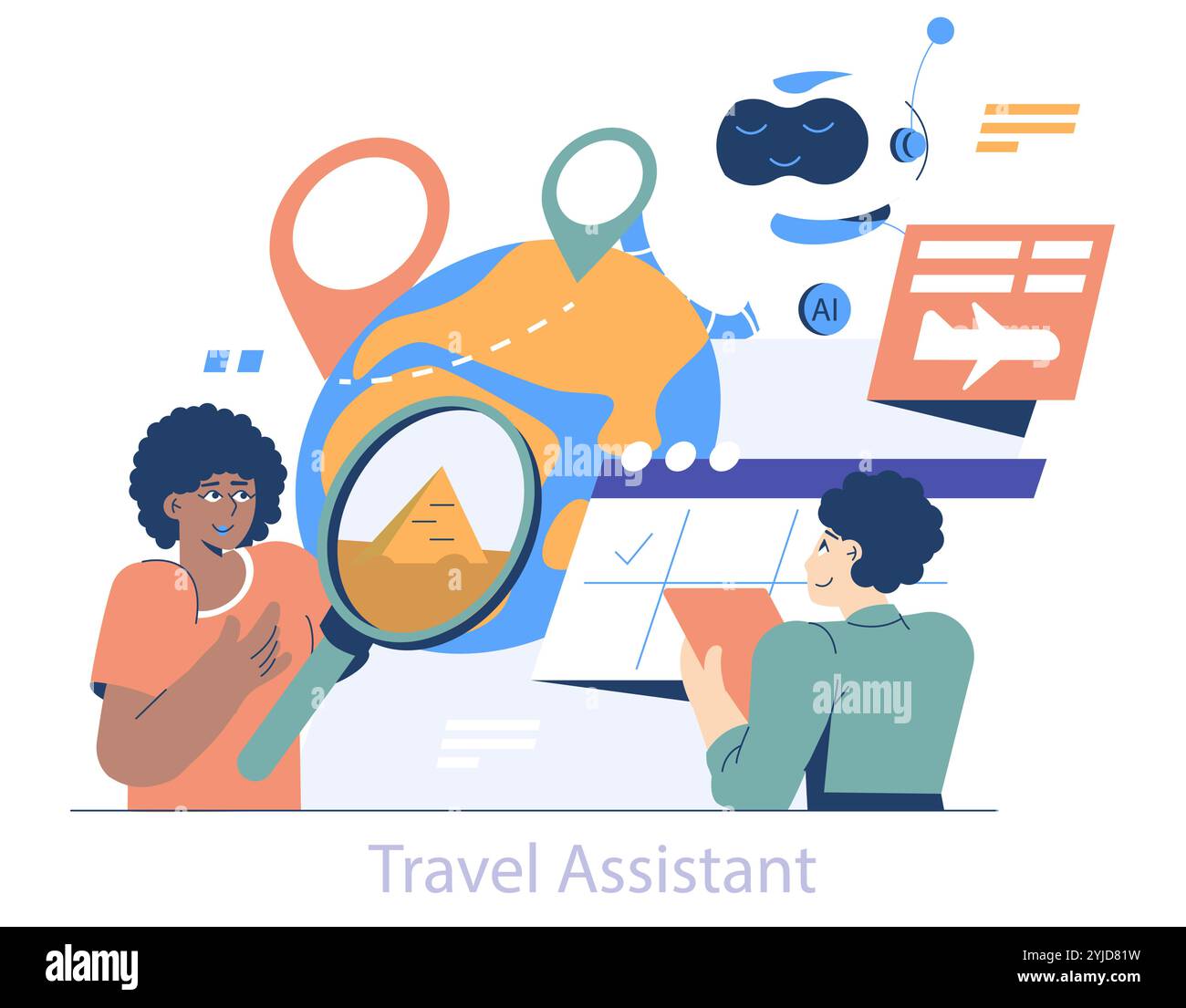 Map itinerary exploration trip Cut Out Stock Images & Pictures - Alamy
