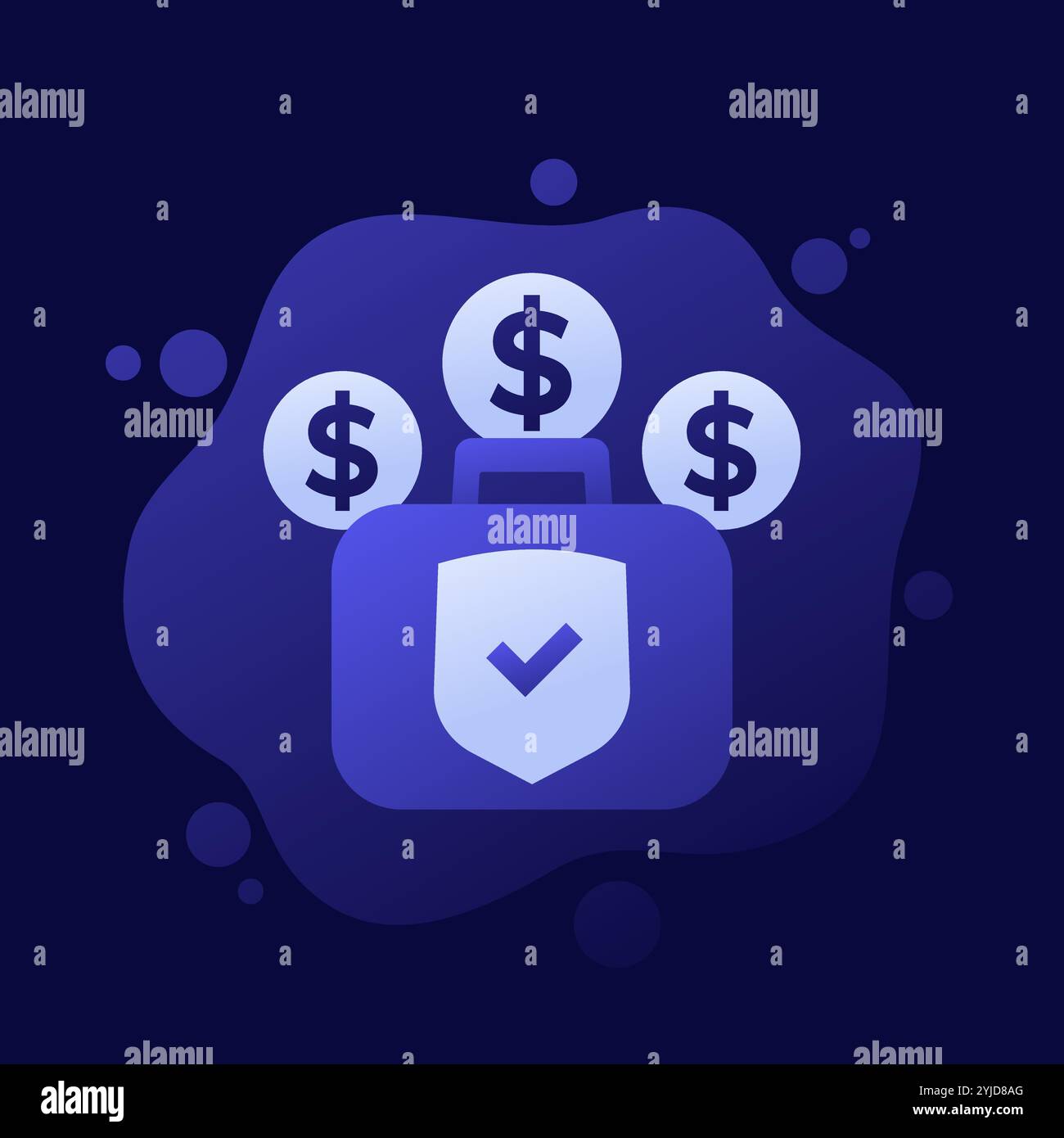 portfolio insurance icon, secure assets vector Stock Vector Image & Art ...