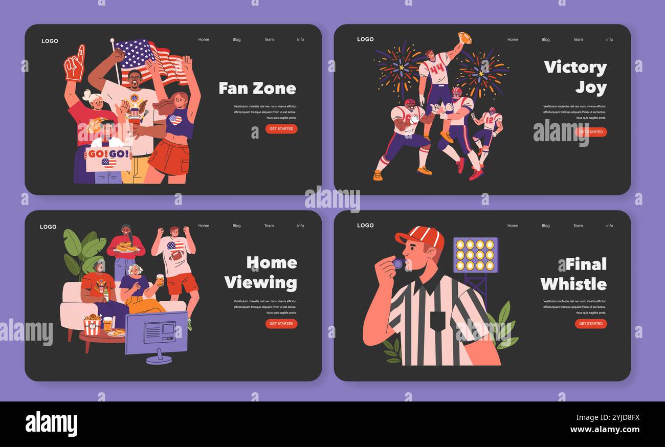 Super Bowl Celebration set. Fans cheer, players triumph, home viewing ...