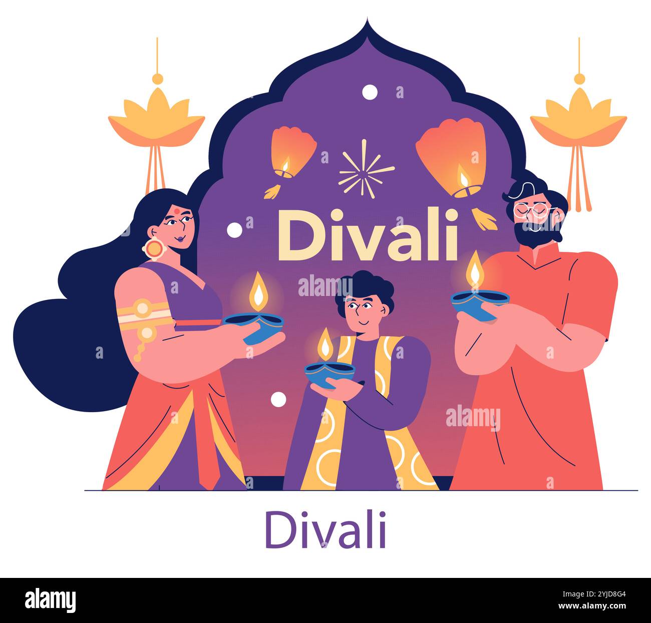 Joyous festivities Stock Vector Images - Alamy