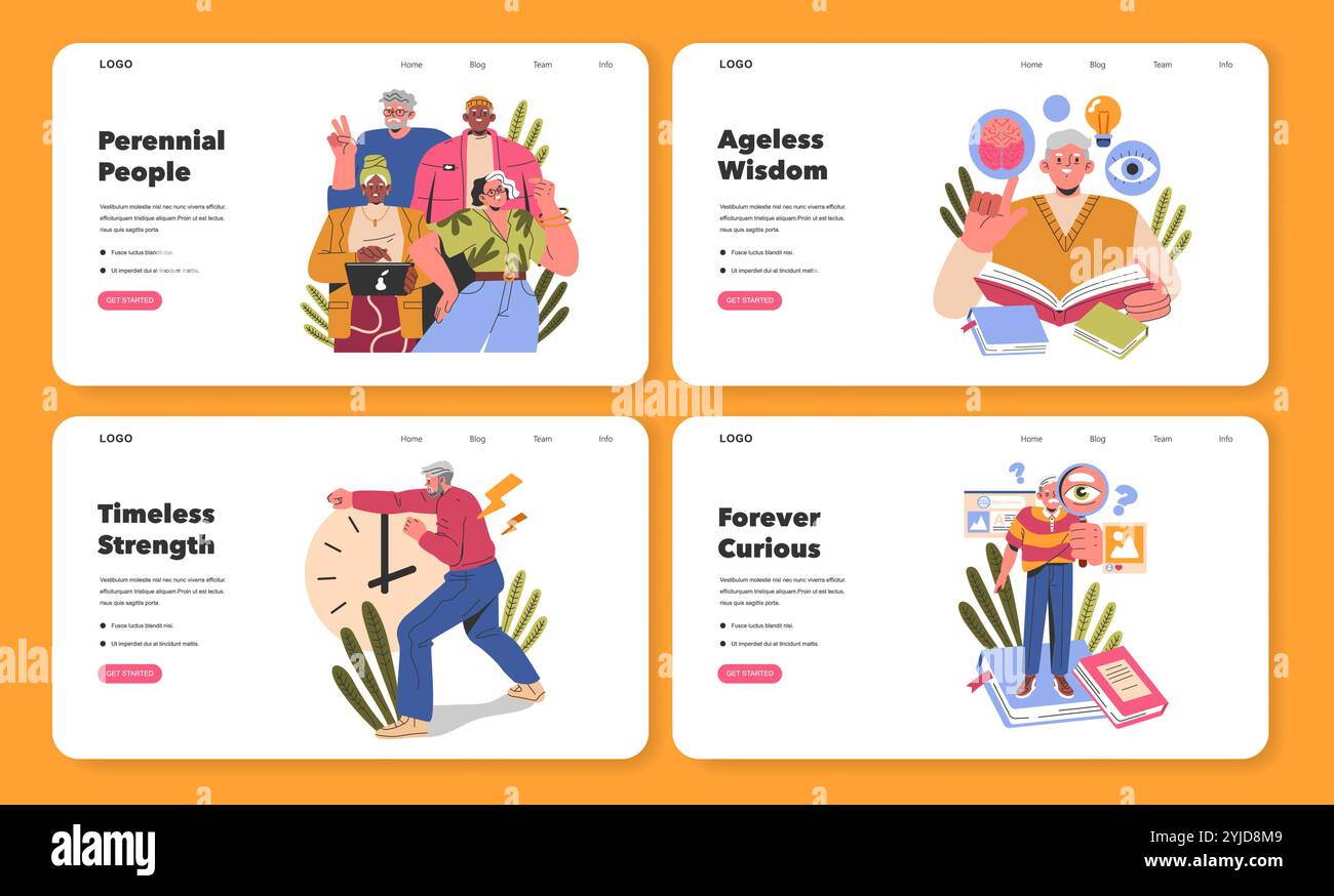 Age diversity set. Multigenerational unity and active lifestyle ...