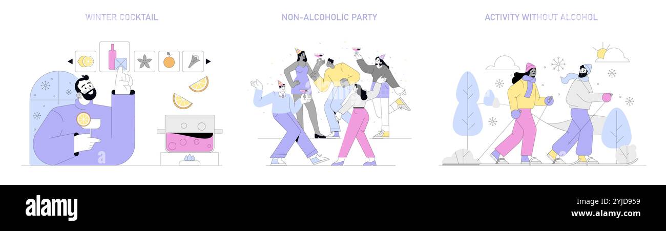 Pink mocktail Stock Vector Images - Alamy