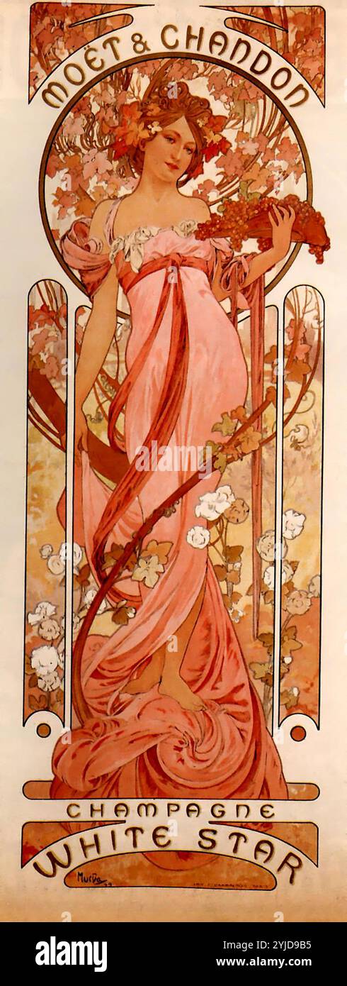 Advertising Poster for the Moet & Chandon White Star. Museum: PRIVATE ...