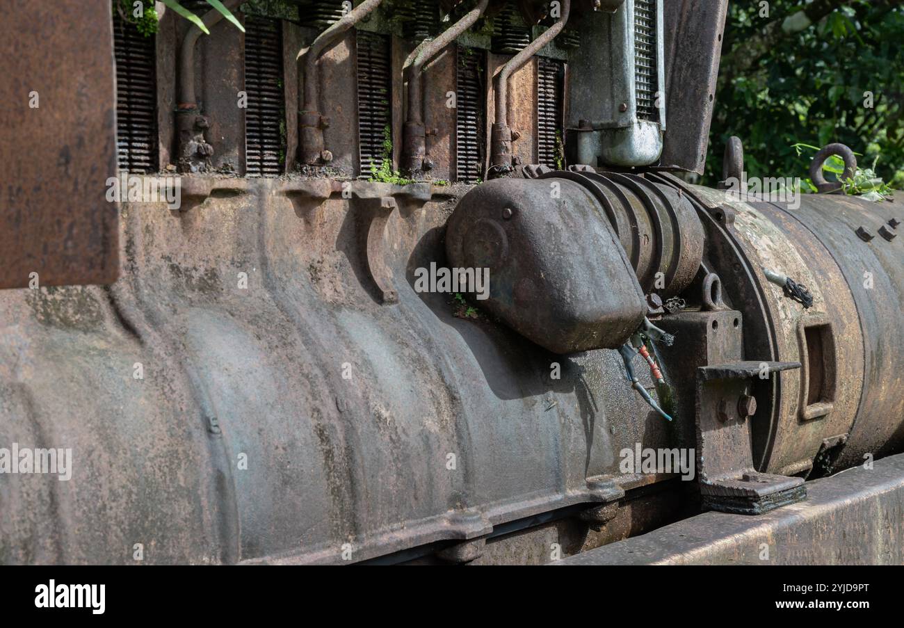 Kanchanaburi, Thailand - Jul 24, 2022 - Broken and rustic machine left ...