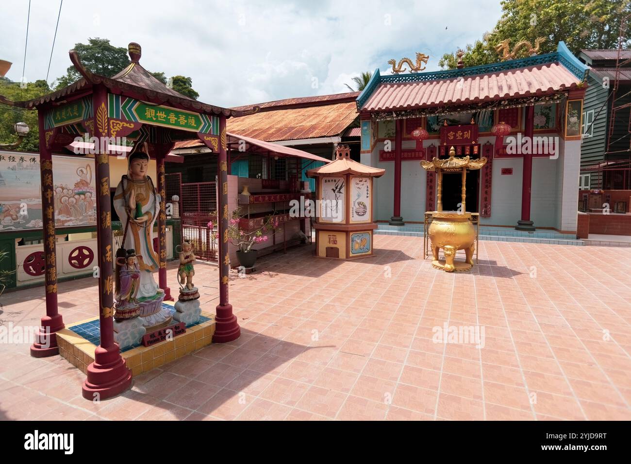 Chinese temple Kun Yam temple details in Sandakan Sabah Malaysia Stock ...