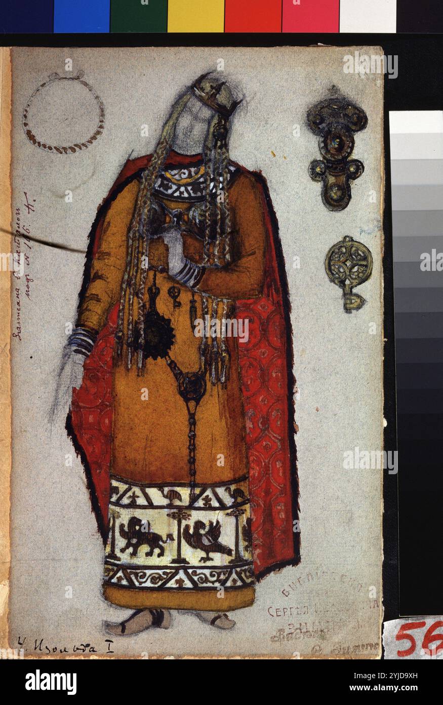 Costume design for the opera Tristan und Isolde by R. Wagner. Museum ...