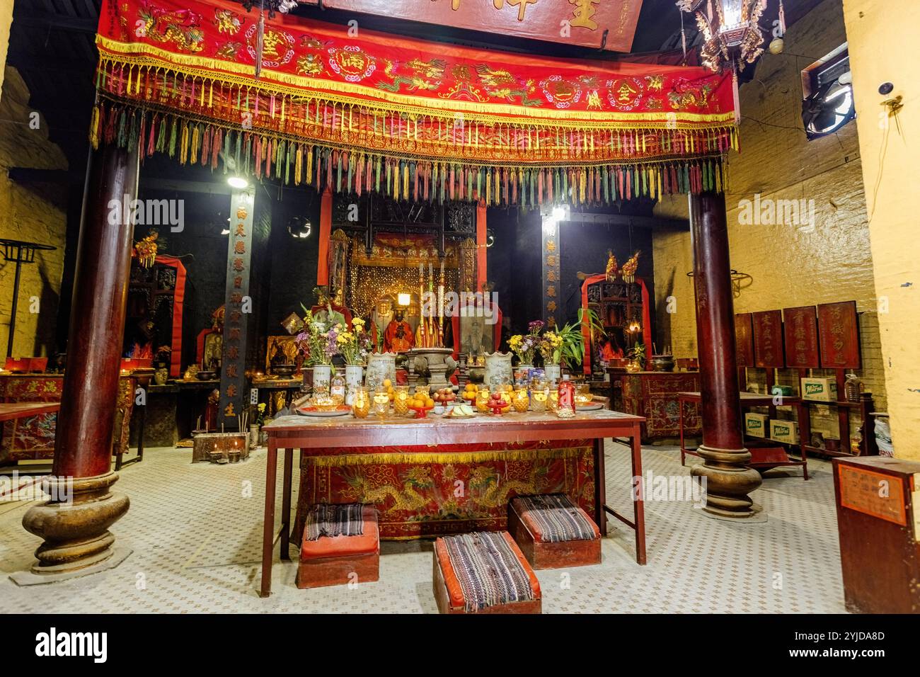 Sam Sing Kung Temple interior details in Sandakan Malaysia Stock Photo ...