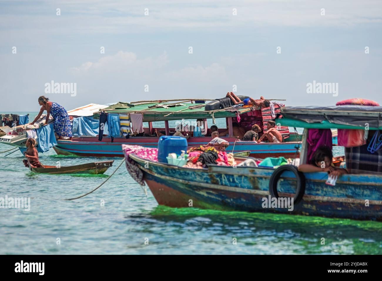 Sea gypsy boat at Mabul island, Sabah, Malaysia Stock Photo - Alamy