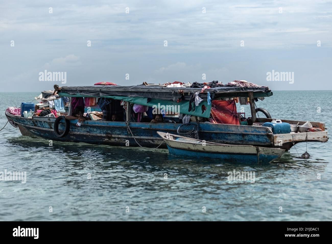 Sea gypsy boat at Mabul island, Sabah, Malaysia Stock Photo - Alamy