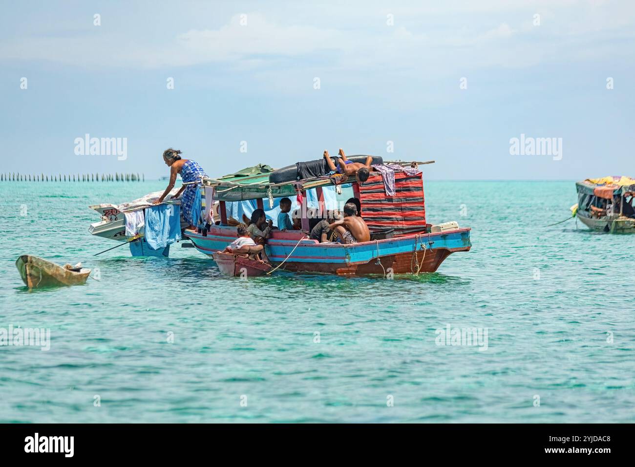 Sea gypsy boat at Mabul island, Sabah, Malaysia Stock Photo - Alamy