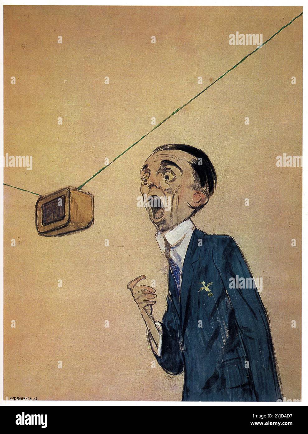 Propaganda political caricature of goebbels hi-res stock photography ...