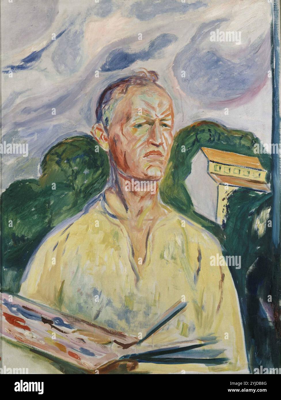 Self-portrait with Palette. Museum: PRIVATE COLLECTION. Author: EDVARD ...