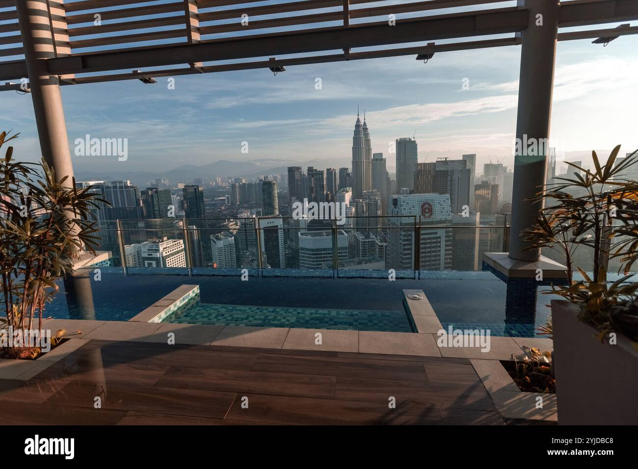 Infinity pool on the roof of the hotel in Kuala Lumpur Malaysia Stock ...
