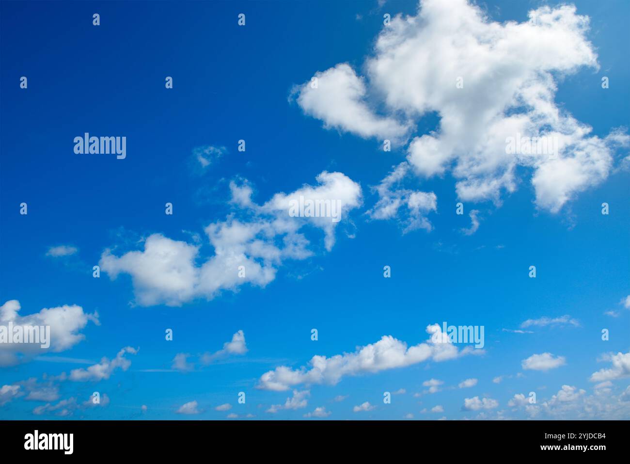 Beautiful bright blue sky fluffy white clouds hi-res stock photography ...
