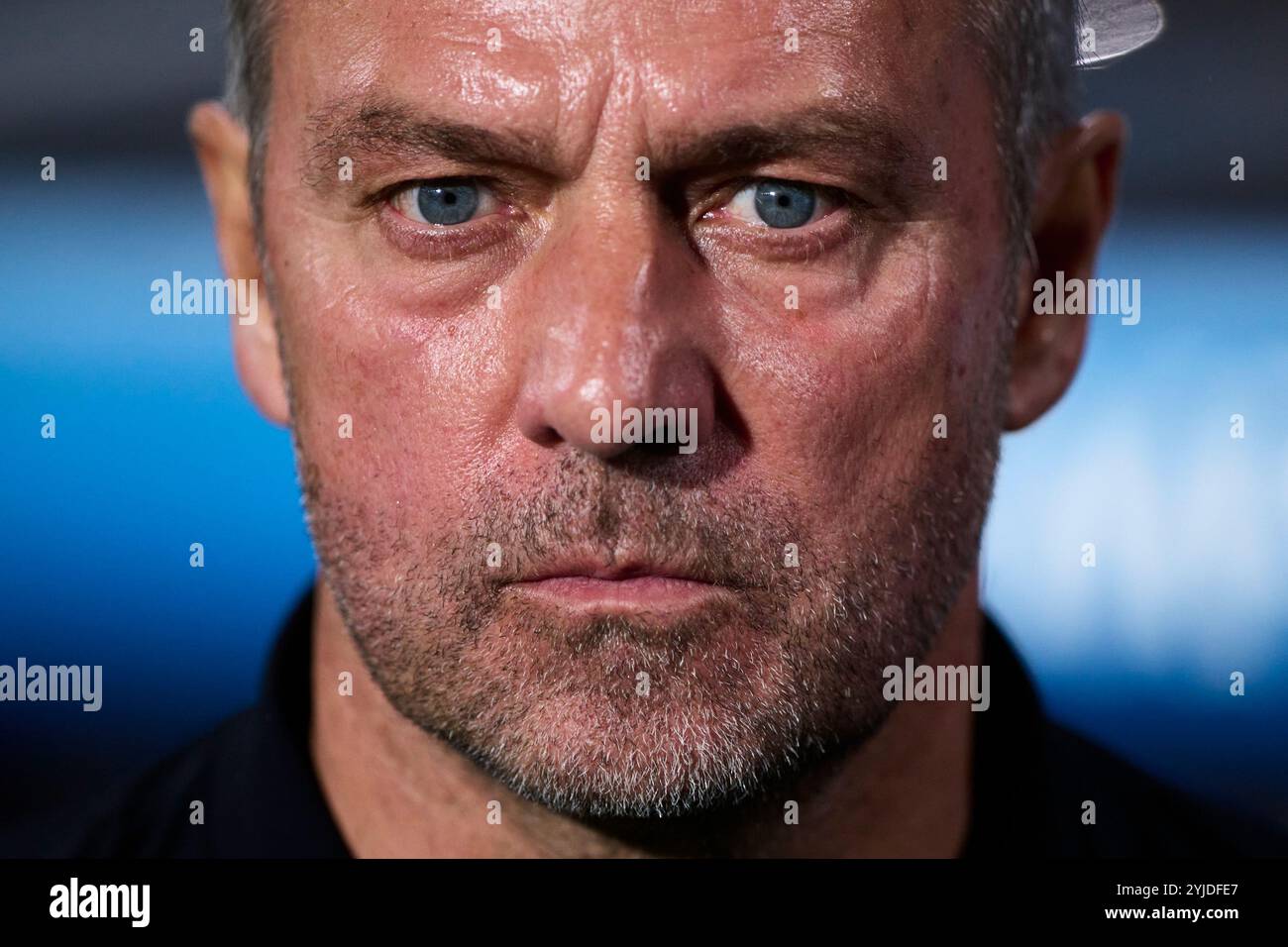 FC Barcelona head coach Hansi Flick looks on during the LaLiga EA ...