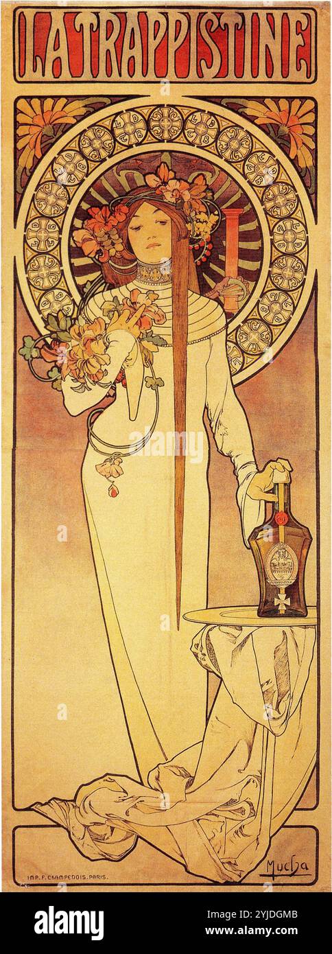 Advertising Poster La Trappistine. Museum: A. Mucha Museum, Prague ...