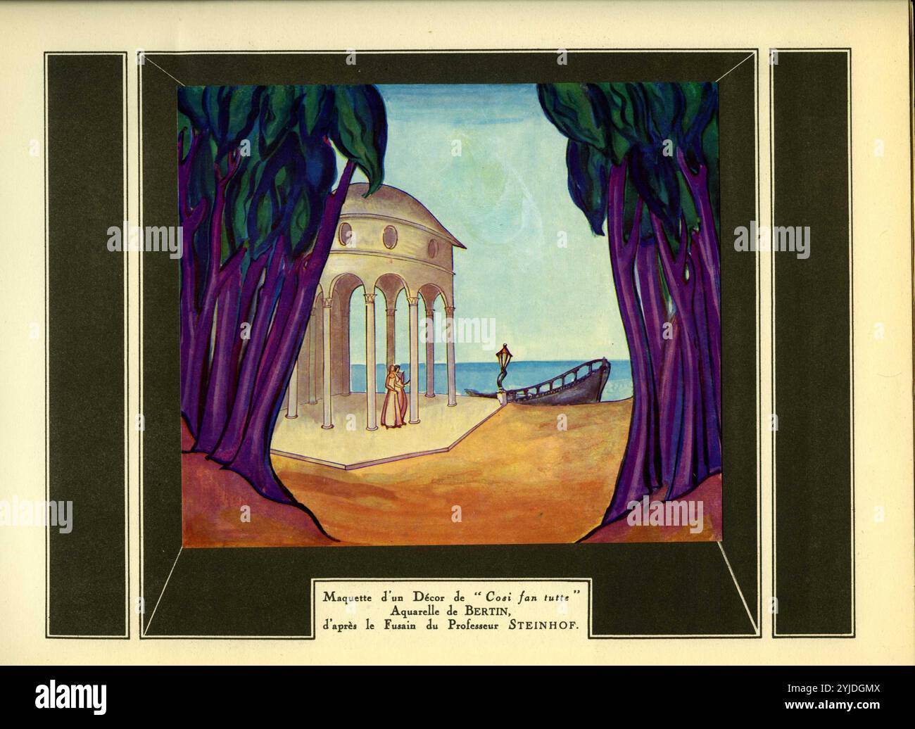 Stage design for the opera "Così fan tutte" by Wolfgang Amadeus Mozart ...