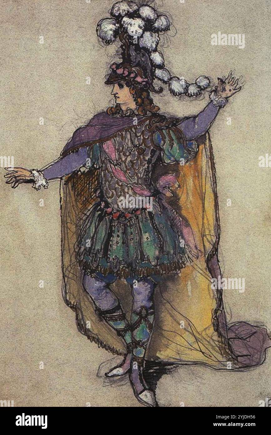 Rinaldo. Costume design for the ballet "Le Pavillon d'Armide" by ...