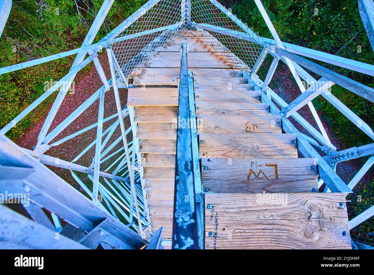 Aerial of Ash Cave Fire Tower and Forest in Hocking Hills Stock Photo ...
