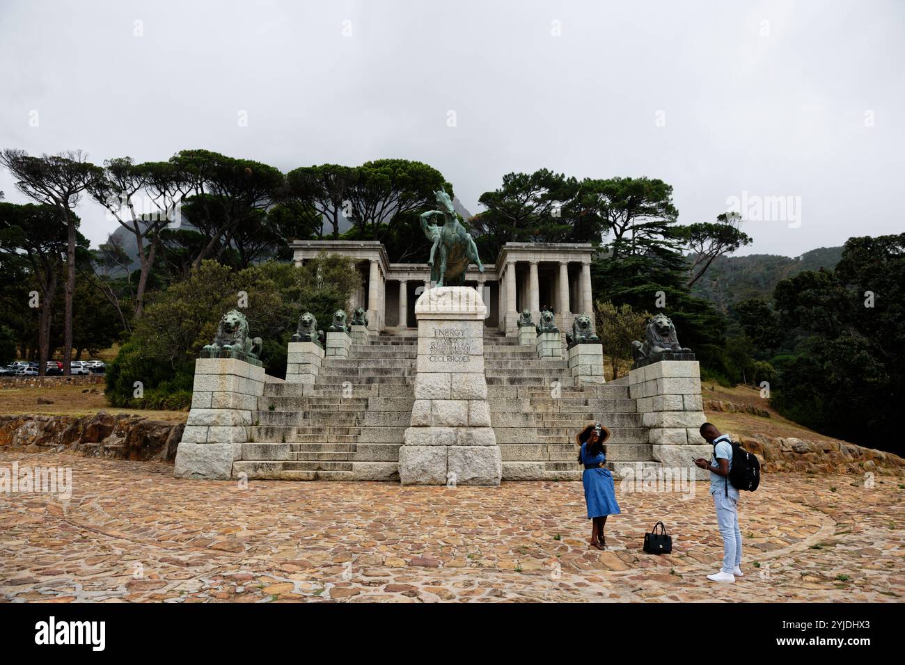 Cecil Rhodes memorial on Devils peak in Cape Town South Africa Stock ...