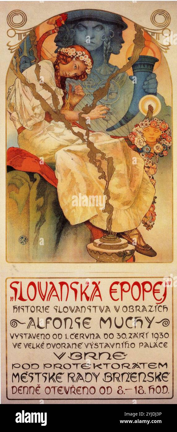 Poster for the exhibition The Slav Epic (Slovanská epopej). Museum ...