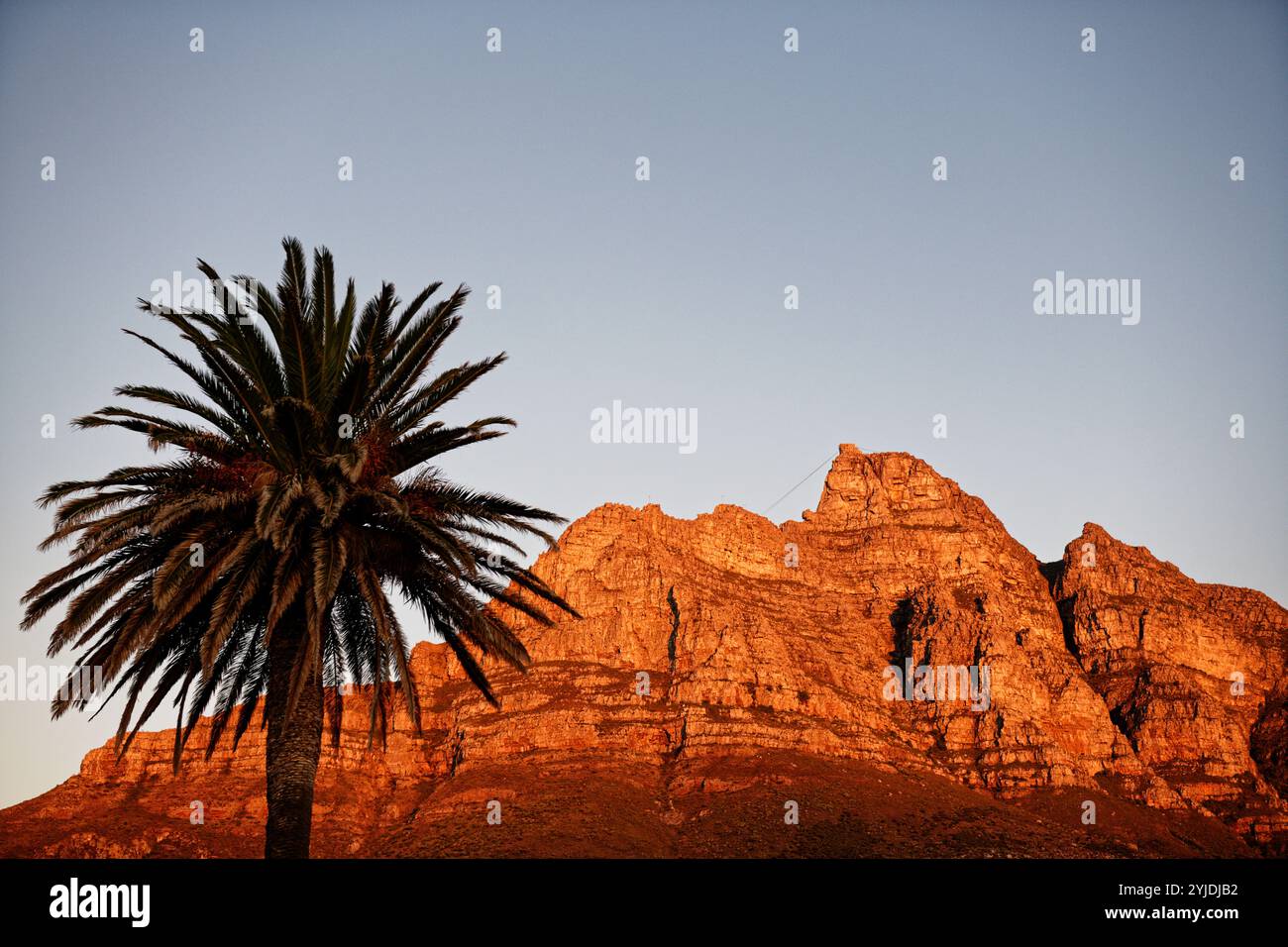 lions head in the sunset from camps bay clifton south africa Stock ...