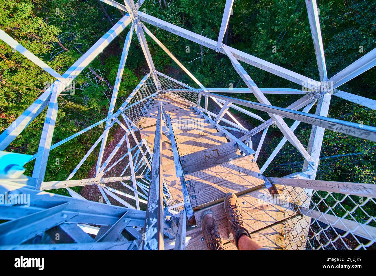 Forest Adventure Ash Cave Fire Tower Hocking Hills Aerial Looking Down ...