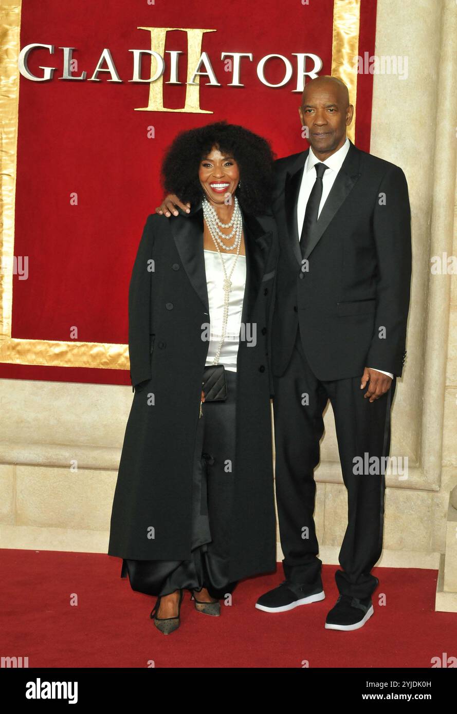 Pauletta Washington and Denzel Washington at the "Gladiator II" London ...