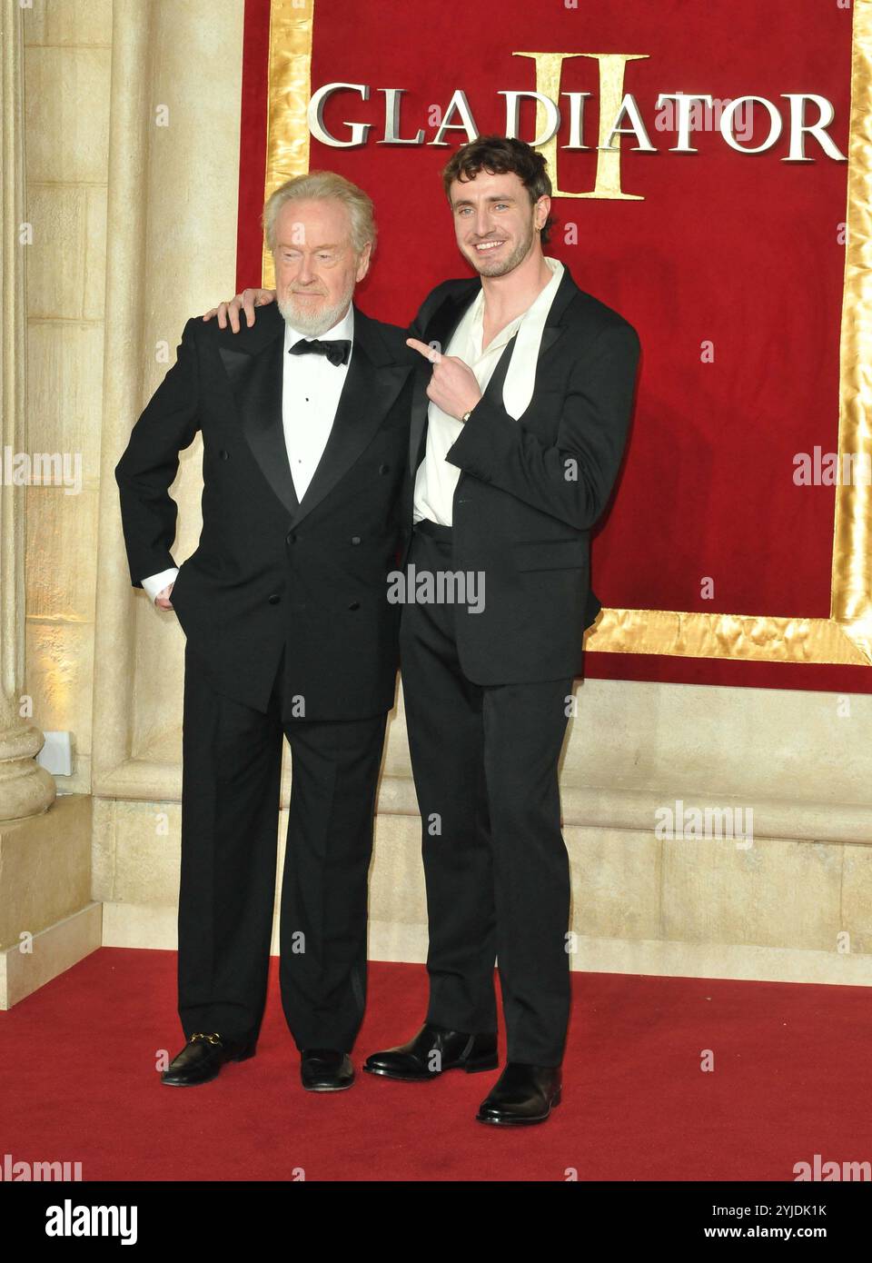 Sir Ridley Scott and Paul Mescal at the "Gladiator II" London film ...