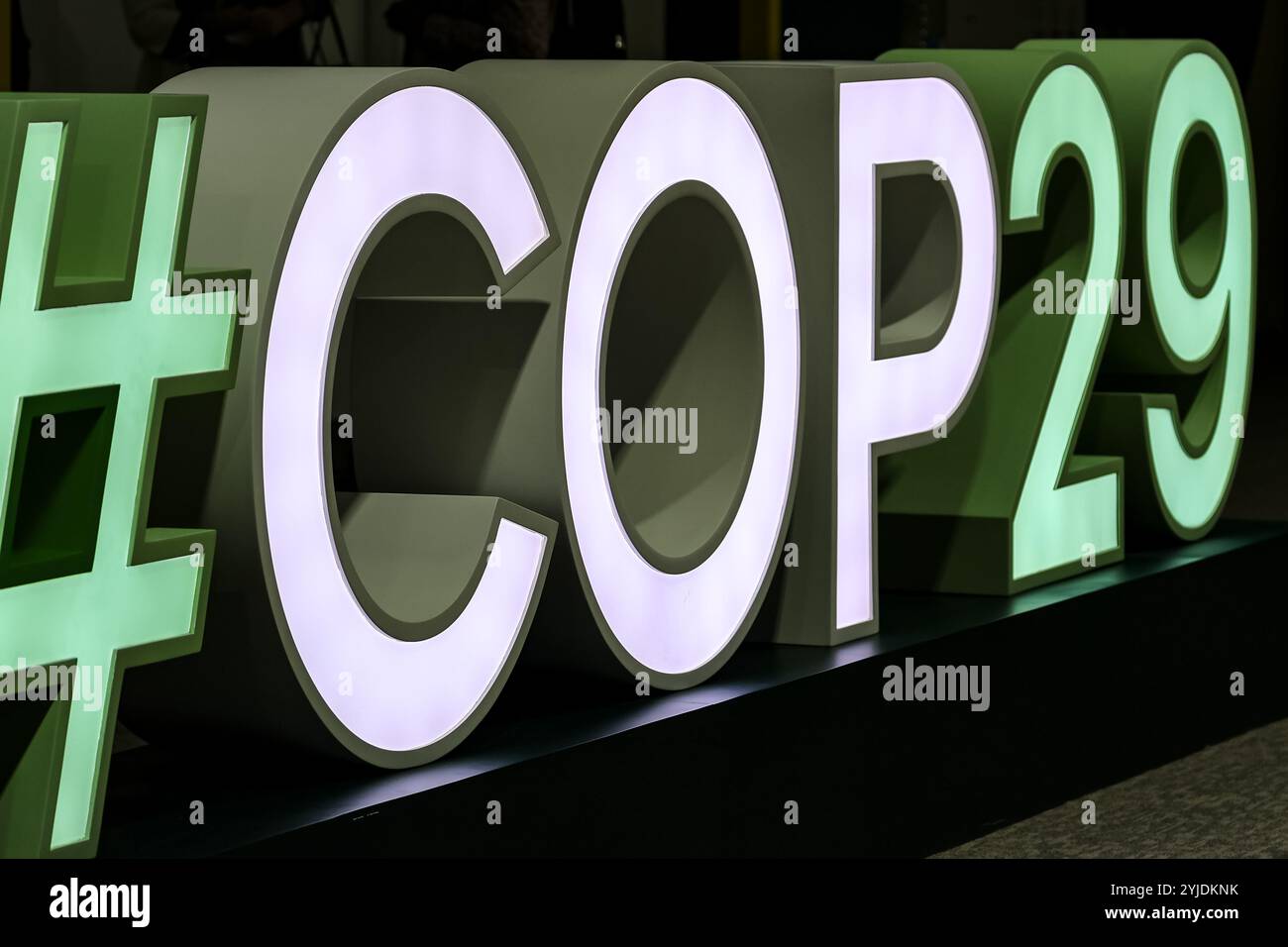 Baku, Azerbaijan. 14th Nov, 2024. A logo of COP29 of United Nations ...