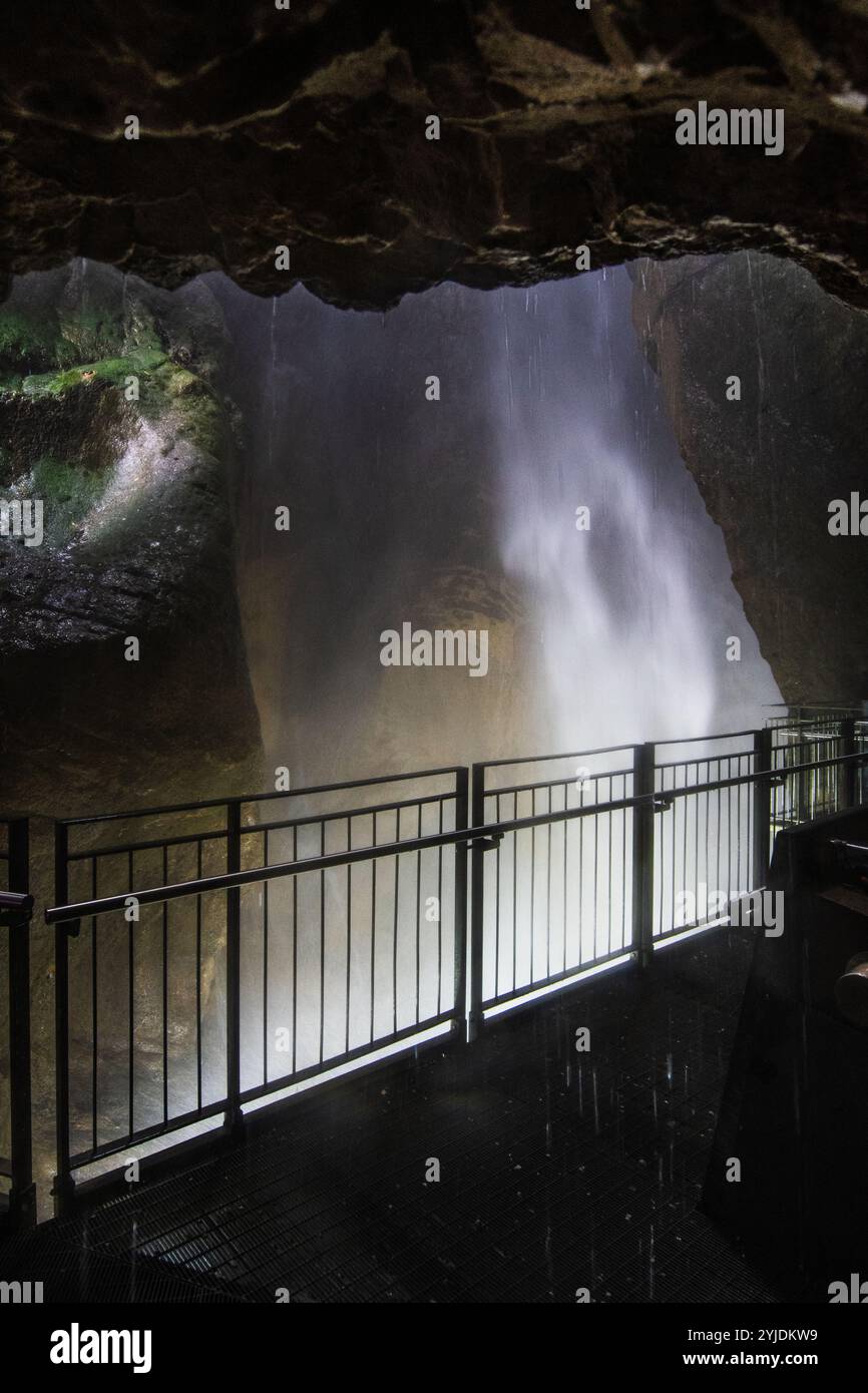 CASCATE DEL VARONE, ITALY – AUGUST 21, 2024: The spectacular Varone ...