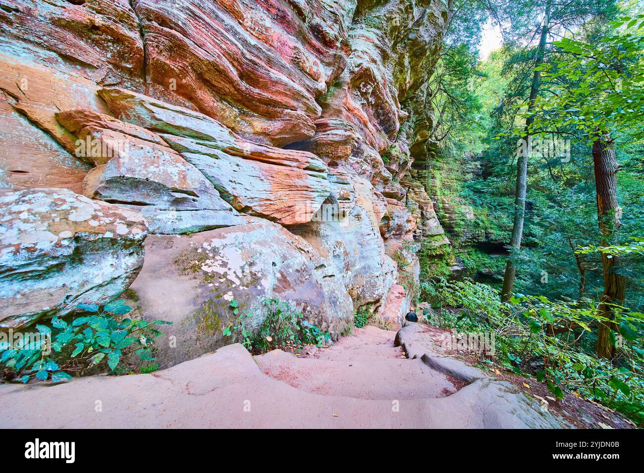 Hocking Hills Rock House and Forest Path at Eye Level Stock Photo - Alamy