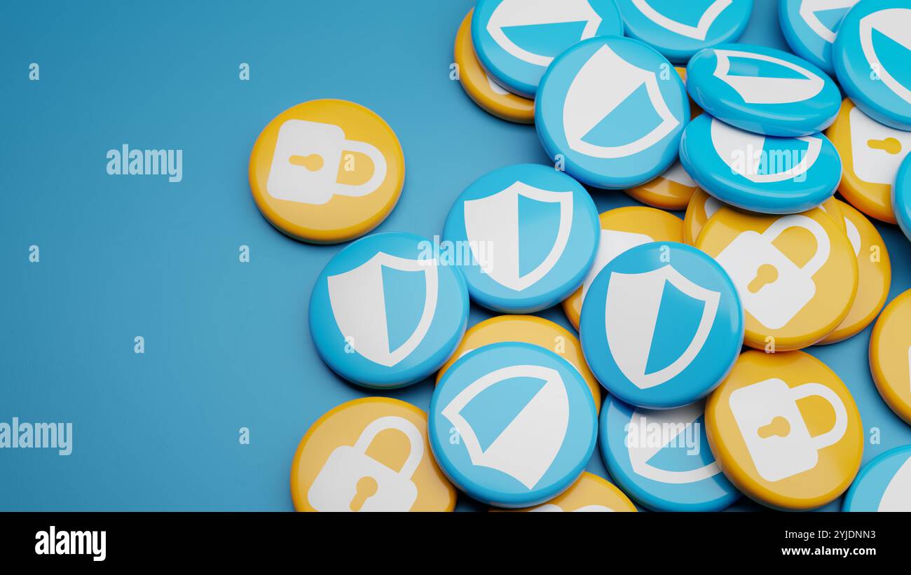 Lock on shield concept hi-res stock photography and images - Alamy