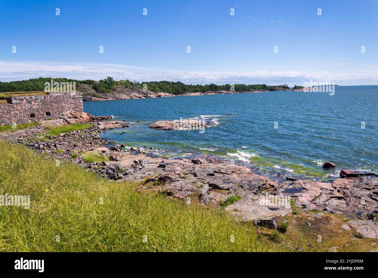 Islands of Suomenlinna sea fortress southest form Helsinki city center ...